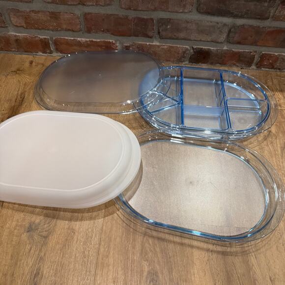 Tupperware | Kitchen | Vtg Set 512 Tupperware Blue Acrylic Preludio ...